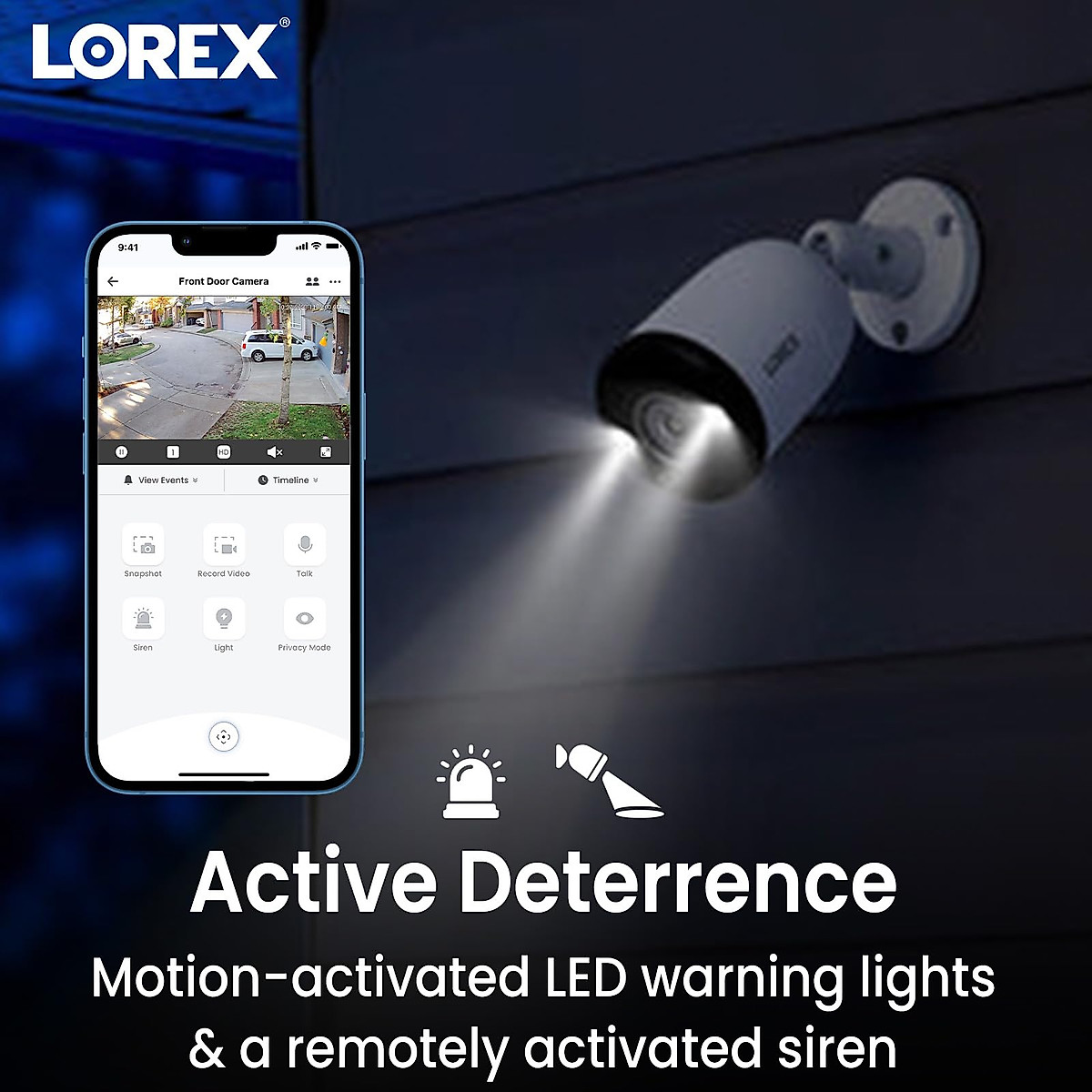 Lorex Fusion 4K Security Camera System w 3TB NVR - 16 Channel Wired Home Security w 8 Metal Cameras - Motion Detection, Active Deterrence, 2-Way Audio, Color Night Vision, Weatherproof Surveillance