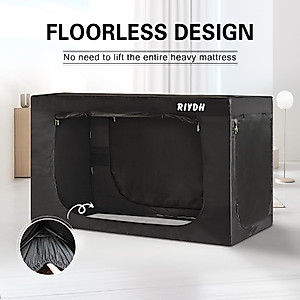 RIYDH Bed Tent Twin Bed Canopy Tents for Adult - Portable Dream Tent Indoor Sleeping Tents 93% Blackout with 3 Doors Breathable Private Space Tents