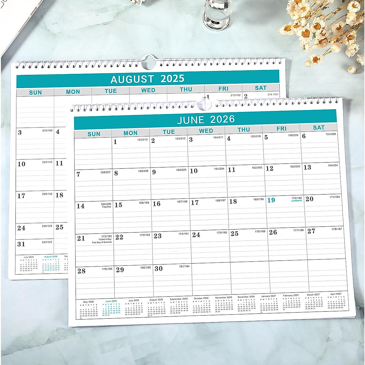 Calendar 2023 - 12 Monthly Wall Calendar 2023 from January 2023 to December 2023, 2023 Calendar with Julian Date, 14.75 x 11.5 Inches, Thick Paper for Organizing