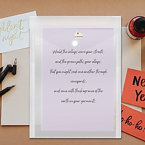 Vmiapxo 40 Pack Stamp and Die Storage Pockets, Reusable Small Plastic Envelopes Waterproof Sticker Organizer Receipt Holder Photo Storage Folders (7" x 9.4")