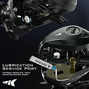 KastKing MegaJaws Elite Baitcasting Reels, Patented AMB System Eliminating Backlashes, Flipping Switch Function, 6.4oz Aluminum Frame Fishing Reel with Carbon Fiber Side Covers