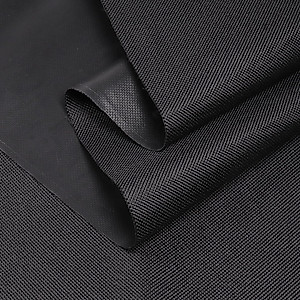 1800D Waterproof Canvas Cordura Fabric 180" L×60" W Heavy Duty Marine Awning Fabric with PVC Backing Anti-UV Reduce Glare Material for Outdoor Indoor Sunbrella Tent Boat Cushion 60" Wide, Black