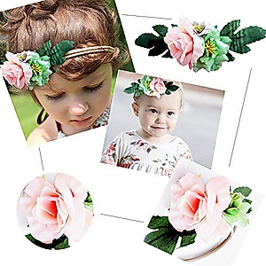 SPOKKI 4 Pcs Newborn Photography Props Outfits- Baby Dark Green Long Ripple Wrap and Toddler Swaddle Blankets Photography Mat with Cute Headbands for Infant Boys Girls(0-12 Months)