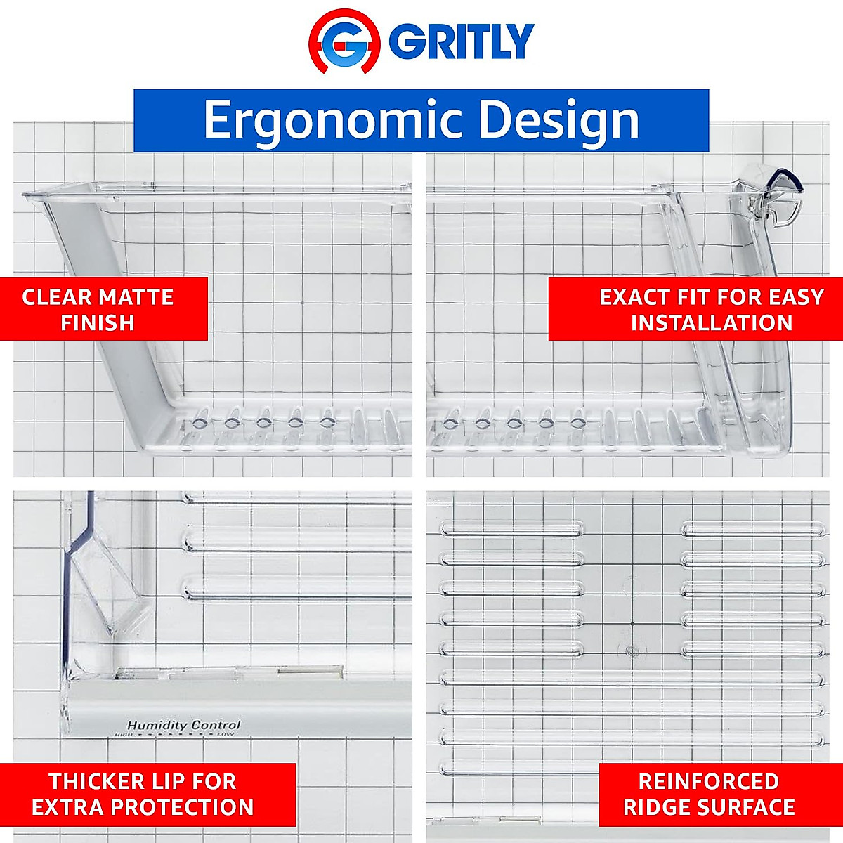 (Upper) WP2188656 Crisper Bin Drawer Replacement - 2188656