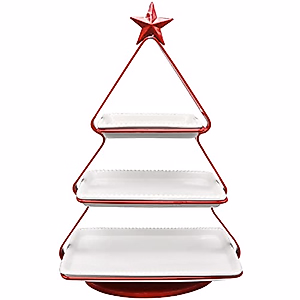 Godinger 3 Tier Serving Tray, Serving Dishes, Serving Platters, Christmas Decorations, Holiday Decor
