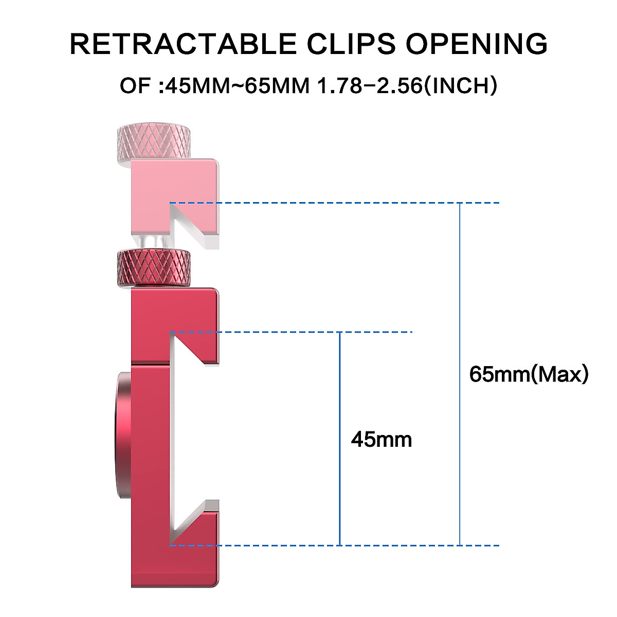 Aluminium Smartphone Fence Mount- Tennis Camera Fence Mount for iPhone & Android, Mevo Start and More Action Camera, Phone Camera Holder for Tennis & Pickleball Training,Tennis Training Equipment