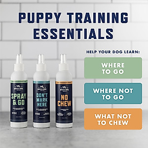 Rocco & Roxie Puppy Potty Training Go Here Spray for Dogs - Attract Dog to Pee in One Spot - Behavior and Housebreaking Aids - Indoor and Outdoor - Tools and Supplies for Dogs and Puppies Made in USA