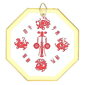 Feng Shui Convex, Reliability Wood Portable Chinese Feng Shui Mirror for Home Business Lucky(13.5cm Diameter Convex Mirror)