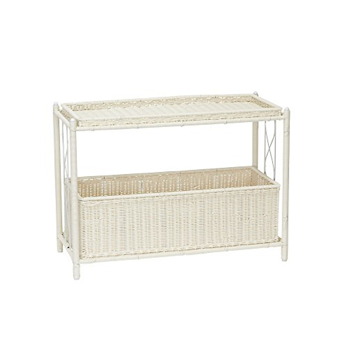 Household Essentials ML-5017 Indoor Outdoor Resin Wicker Planter Stand, 2 Piece