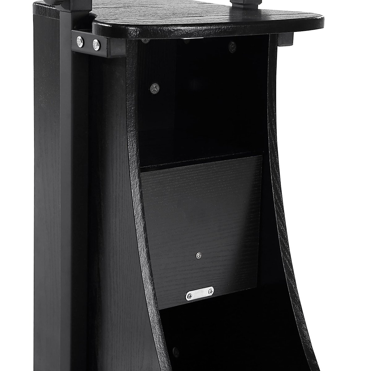 HOMCOM Adjustable Height Laptop Cart with Storage - Black
