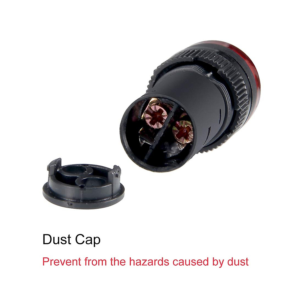 uxcell 5Pcs Red Indicator Light AC/DC 24V, 16mm Panel Mount, for Electrical Control Panel, HVAC, DIY Projects