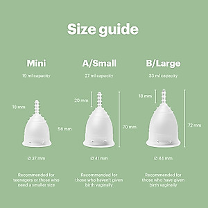 AllMatters OrganiCup Menstrual Cup - Size Mini - Eco-Friendly, Reusable Period Solution - Superior to Pads & Tampons - Suitable for Light to Heavy Flow