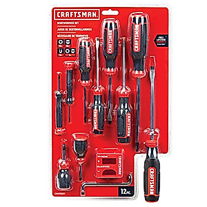 CRAFTSMAN Screwdriver Set, Bi-material, 12-Piece (CMHT65071)