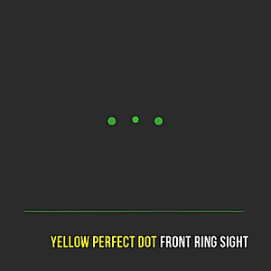 Night Fision Tritium Perfect Dot Front Sight Compatible with Taurus G3С/GX4 - Yellow Ring