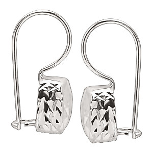 Silpada 'Rounded Cube' Drop Earrings in Textured Sterling Silver