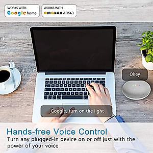 Smart Plug with LED Night Light and USB Port, 2 pack Smart Outlets Work with Alexa Echo Google Home IFTTT, 2.4GHz Remote Control WiFi Smart Socket with Timer Function, No Hub Required