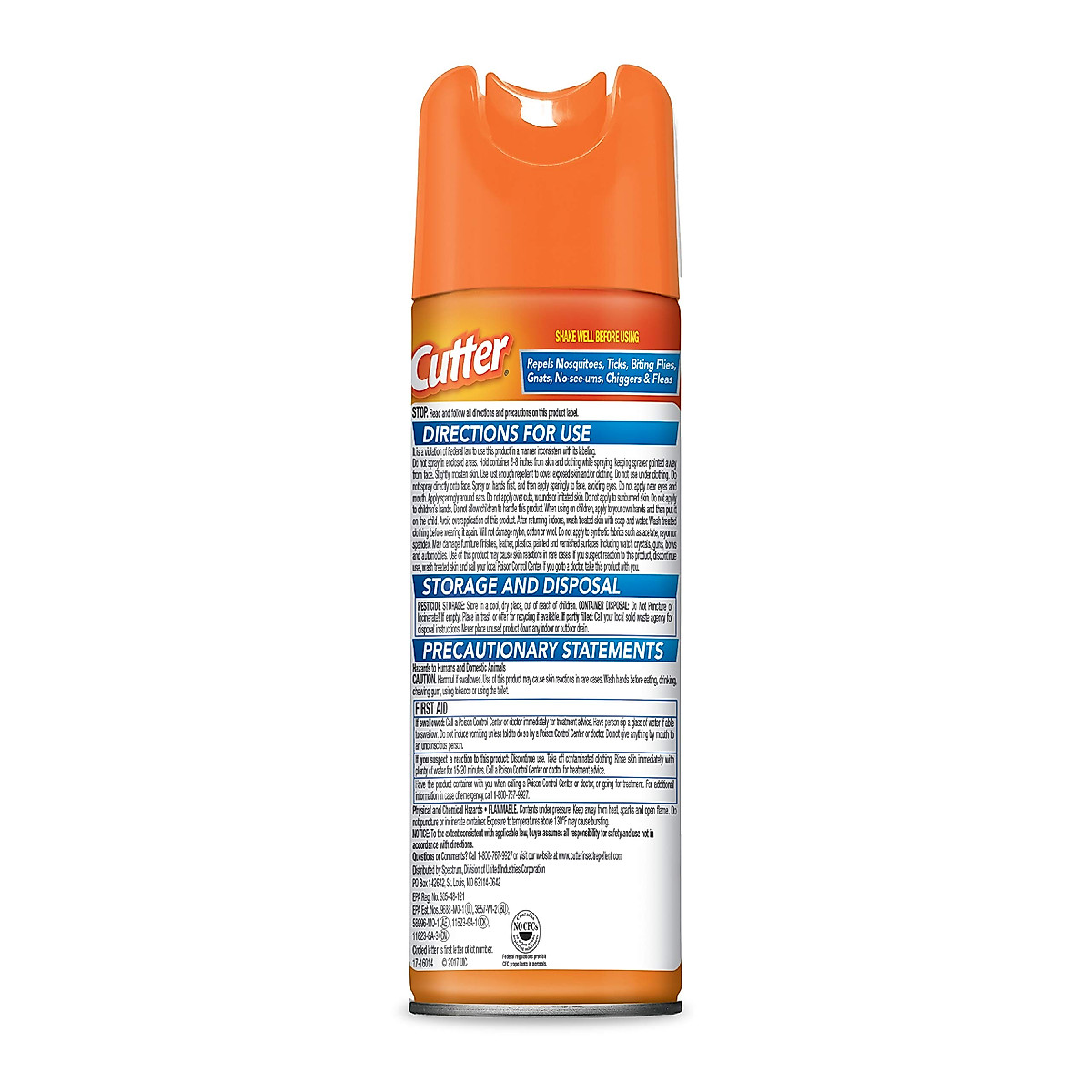 Cutter Sport Insect Repellent 6 Ounces, Aerosol, With 15 Percent DEET, 12 Pack