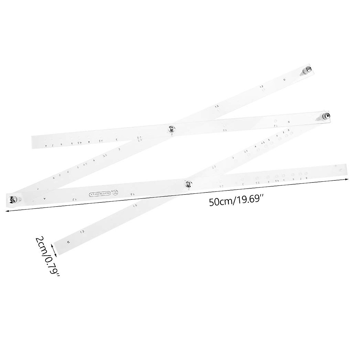 Sara-u 50cm Scale Excellent Folding Ruler Artist Pantograph Copy Rluers Draw Enlarger Reducer Tool for Office School Drawing Supplies