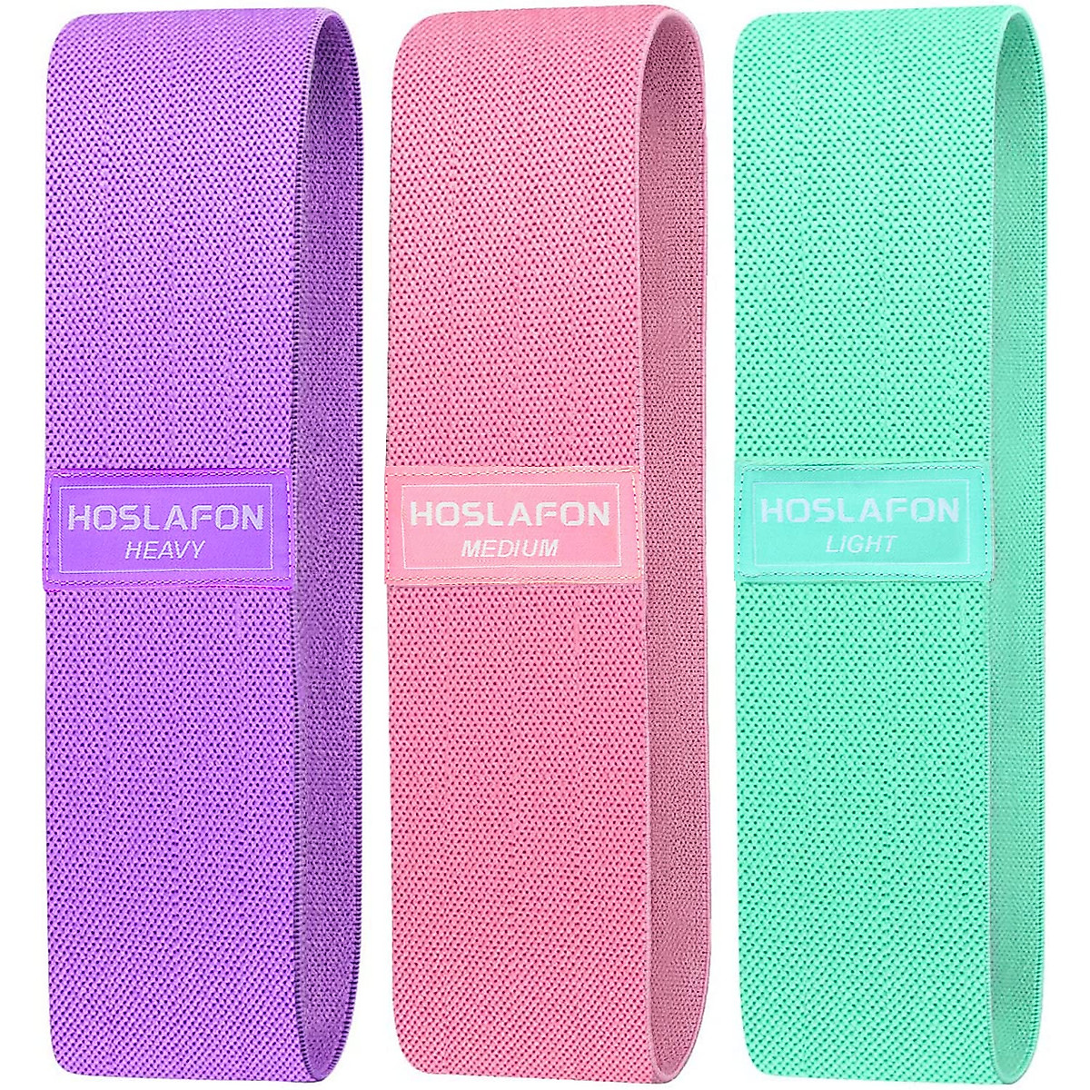 HOSLAFON Resistance Bands Set Exercise Workout Fitness Booty Bands for Working Out Resistance Loops Bands for Women Elastic Bands for Exercise Pull up Assistance Bands Stretch Bands Stretching Strap