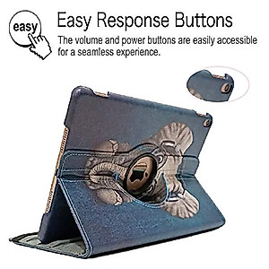 Newraturner Rotating Case for iPad 9th Generation (2021) / 8th Generation (2020) / 7th Gen (2019) 10.2 Inch --360 Degree Rotating Stand Protective Cover, Auto Sleep/Wake Function