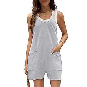 AUTOMET Rompers for Women Summer Jumpsuits Dressy Casual Outfits Shorts Overalls 2024 Fashion Stretchy Maternity Clothes Cute Jumpers