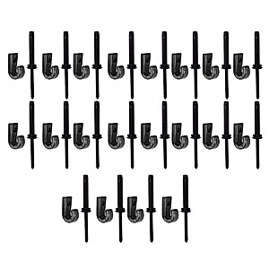 METER STAR 20pcs Tri-Grip Rivet with 20pcs Nylon Bungee Lashing Shock Cord J Hooks Tie Down Hook Kit for Kayaks Canoes Boats