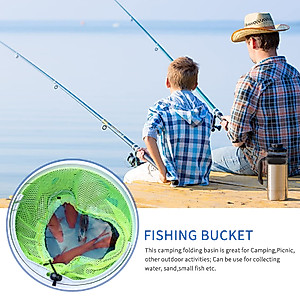 Homelove Collapsible Camping Fishing Bucket,11L (2.9 Gallons) Durable Pop Up Water Bucket with Net and Rope for Car Washing, Fishing,Boating or Other Outdoor Activities, Foldable Bucket,Blue