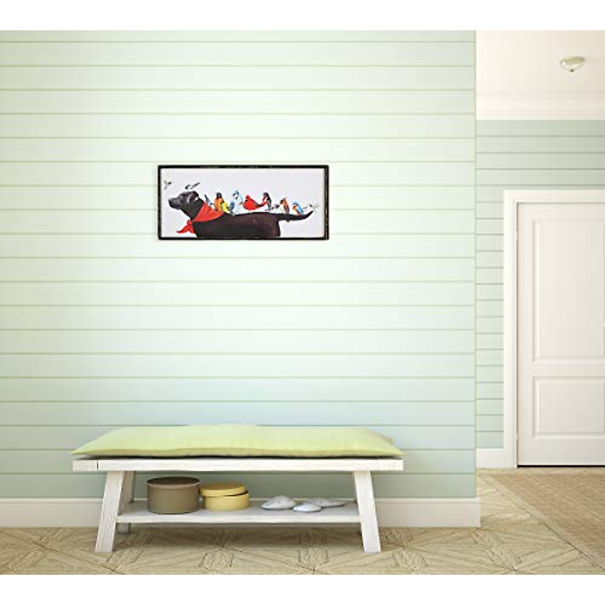 Creative Co-Op Birds & Dog Framed Wall Décor