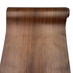 Yifely Brown Wood Grain Drawer Paper Self Adhesive Shelf Liner Slinding Door Night Stand Sticker 17.7 Inch by 9.8 Feet