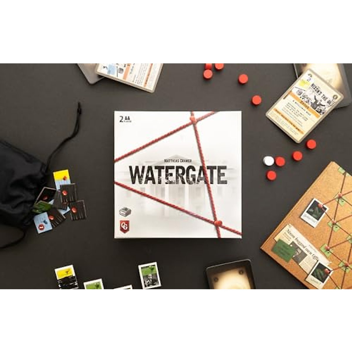 Capstone Games: Watergate, Strategy Board Game, History of Watergate Included with Game, 2-Player Game of The Year 2019, Ages 12 and Up, Cover Color May Vary