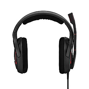 EPOS I Sennheiser GAME ONE Gaming Headset, Open Acoustic, Noise-canceling mic, Flip-To-Mute, XXL plush velvet ear pads, compatible with PC, Mac, Xbox One, PS4, Nintendo Switch, and Smartphone - Black.
