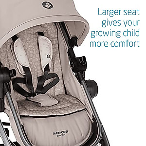 Maxi-Cosi Zelia™²Max 5-in-1 Modular Travel System, Baby Travel System, Infant Car Seat & Stroller Combo, Topia Tan