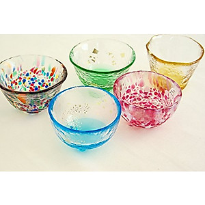 Tsugaru Biidoro Mini Glass Set Glass Five Different by Aderia