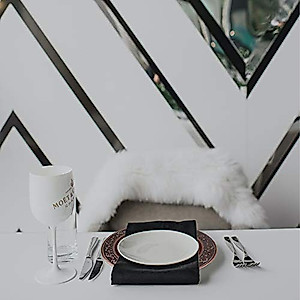 Brightalk 13-Inch Stainless Steel Charger Plates, 6Pcs Copper Dinner Plate Chargers Round Server Ware