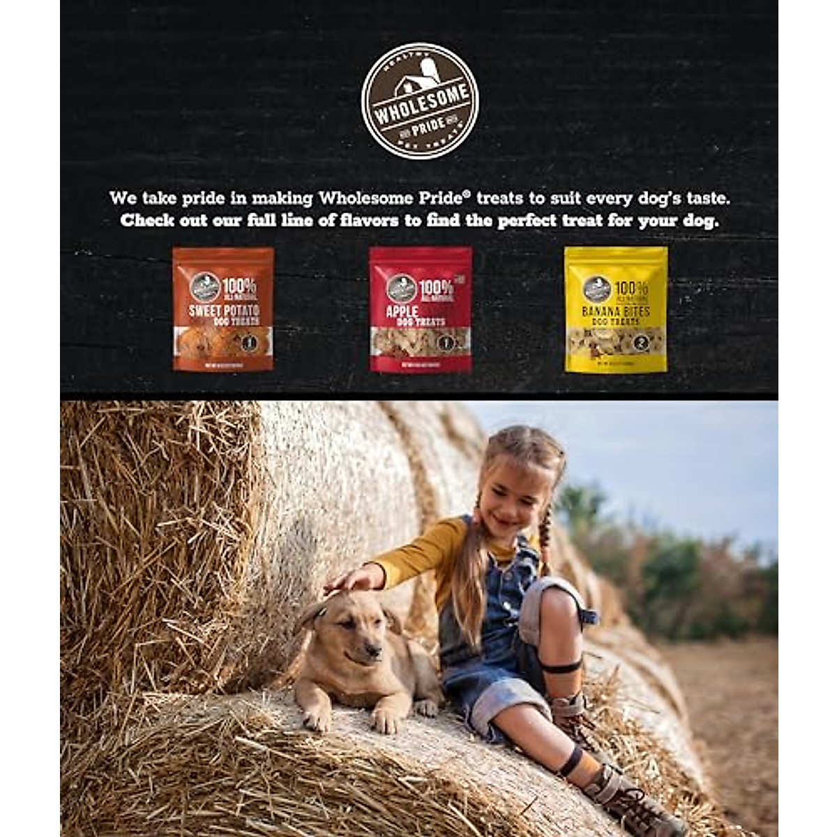 Wholesome Pride Sweet Potato Bites 100% All-Natural Single Ingredient Dog Treats, 8 oz