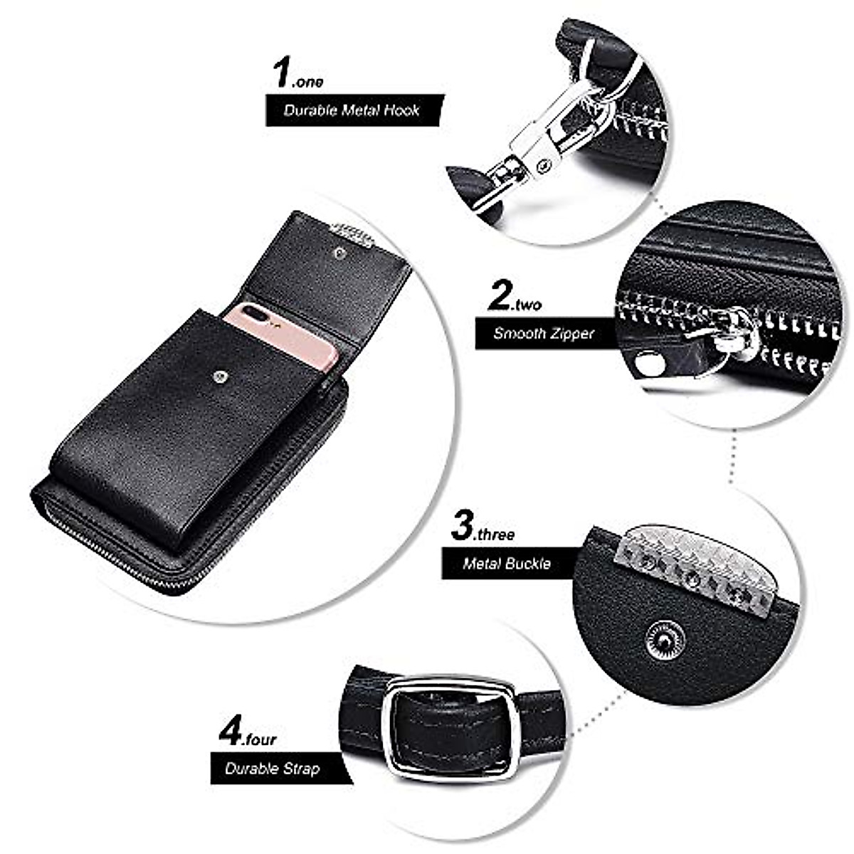 KUKOO Small Crossbody Bag Cell Phone Purse Wallet with Credit Card Slots for Women