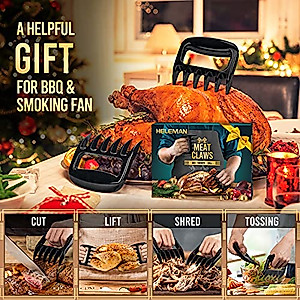 Meat Claws Cooking Gifts for Men - Shredder Claws Smoker Grill Accessories, Kitchen Cooker Women Men Gifts Smoke Set, Smoking Food Turkey Chicken Pork Barbecue Shredder Paw