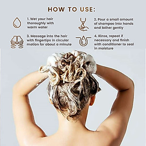 MGA Vegan Shampoo and Conditioner Set - Scalp Rescue Organic Formula for All Hair Types | Curly Hair Care Products for Men & Women | Silicone & Sulfate Free Shampoo and Conditioner Travel Set | 8.8Oz