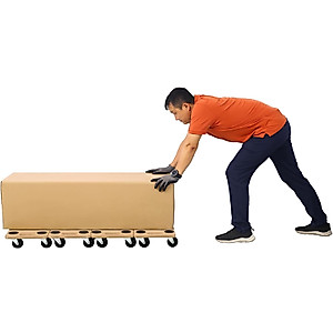 Furniture Moving Dolly, Heavy Duty Wood Rolling Mover with Wheels for Piano Couch Fridge Heavy Items, Securely Holds 500 Lbs (2pcs 22.8" x11.2" Platform)