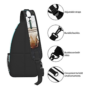 Cat Mini Sling Bag For Women Crossbody Shoulder Backpack Chest Bags Water Resistant Travel Hiking Casual Daypack