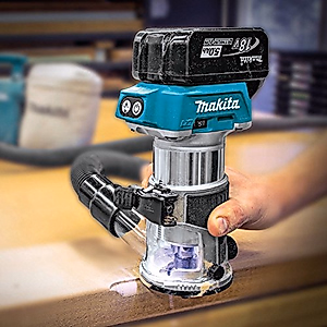 Makita XTR01T8J 18V LXT® Lithium-Ion Brushless Cordless Compact Router Starter Kit (5.0Ah)