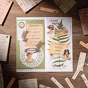 JOYCHOIC 700Pcs Vintage Quote Paper for Scrapbooking, Phrases Words Paper for Junk Journal Supplies, Scrapbook Journaling Bullet Decorative DIY Art Crafts Collage Embellishment