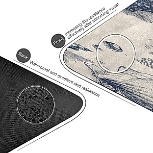 Nander Yoga Mat Non-slip Soft Breathe Elastic Stable Exercise Fitness Gym 1MM Thick Natural Rubber for Yoga Mats,Sand Sea Shells