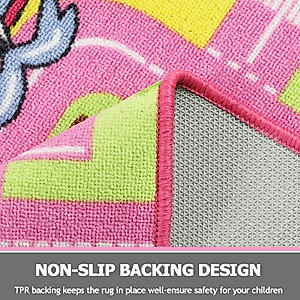 Capslpad Kids Play Rug 6.6x5.0 ft Large Size Kids Rug for Playroom Non Slip Washable Kids Car Road Rug Educational Learning Area Rug Children Play Carpet for Bedroom,Classroom,Nursery Room Decor