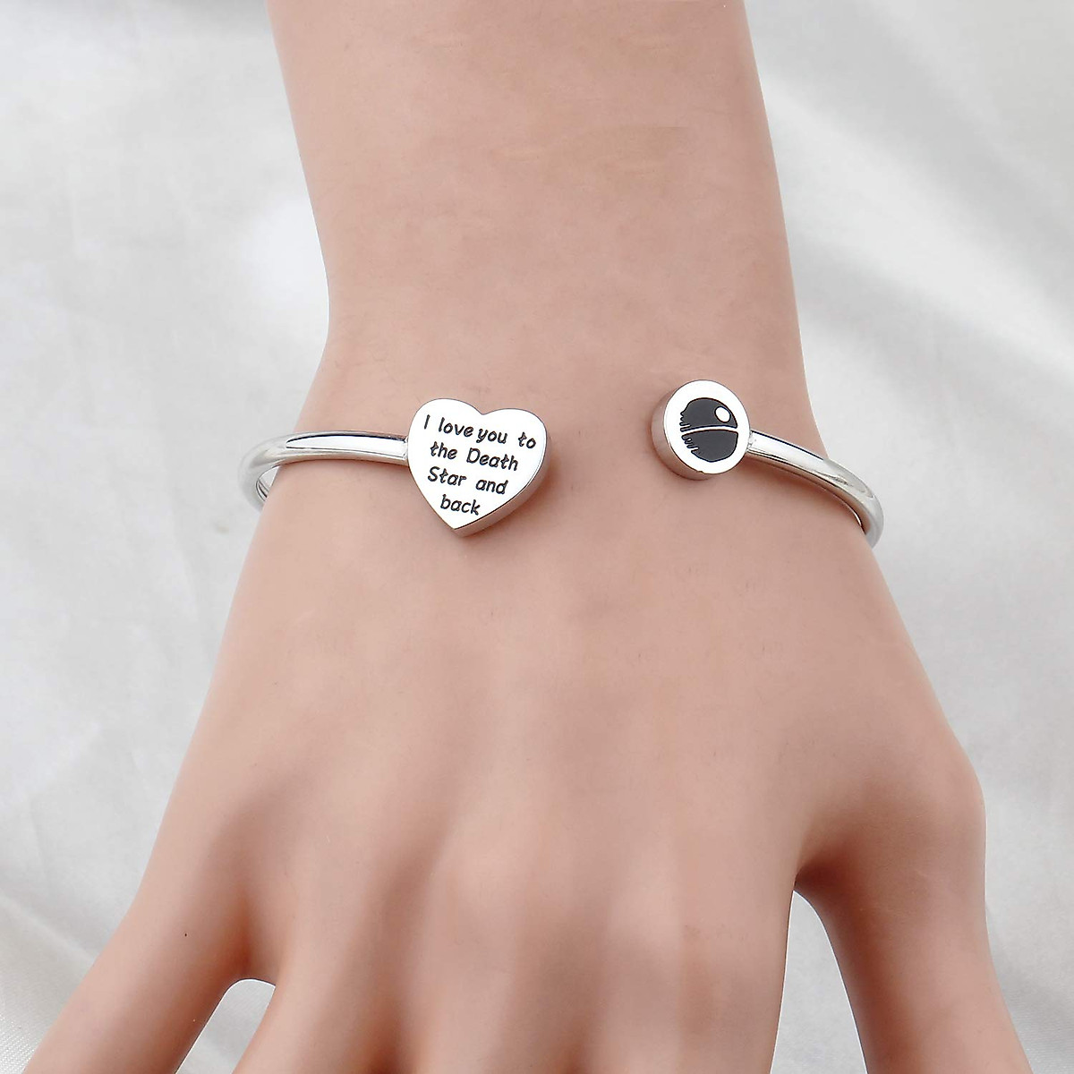 bobauna I Love You To The Death Star And Back Keychain Wedding Gift For Couple Boyfriend Girlfriend (death back Twisted bracelet)