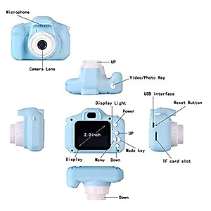 LKYBOA Kids Camera Children Digital Cameras for Boys Girls Birthday Toy Gifts, HD 1080P 4-12 Year Old Rechargeable Digital Video Camera Toy Birthday Gift