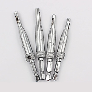 4Pcs HSS Door Window Cabinet Self Centering Hinge Drill Bits Set Center Hinge Drill Bit Mill Tool for Opening Hole-5/64 Inch 7/64 Inch 9/64 Inch 11/64 Inch