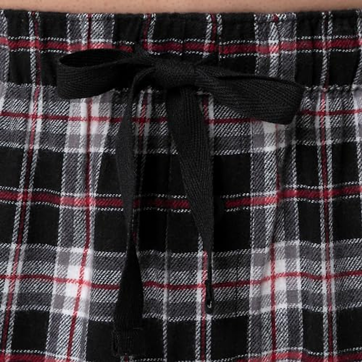 Fruit of the Loom Men's Yarn-dye Woven Flannel Pajama Pant, Black Plaid, X-Large