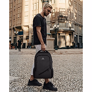 MATEIN 15.6 Inch Backpack for Traveling On Airplane for Women Men, Professional Business Laptop Backpack with Multiple Organization Pockets Water Resistant Casual Daypack, Black