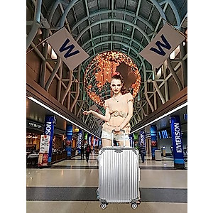 HHYOOSOO Full Clear Luggage cover Protector Suitcase Cover PVC Waterproof Luggage Covers Thicken Suitcase Protector Cover Fits Most 20" to 30" (24 INCH)